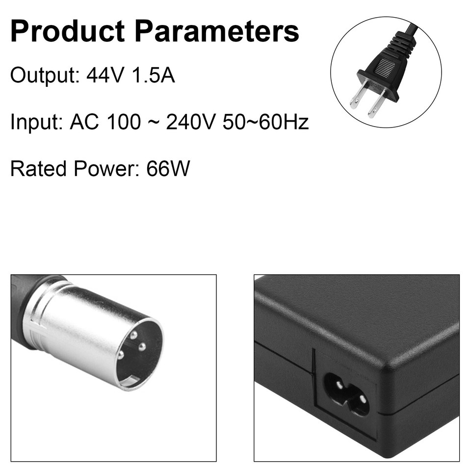 36V 1.5A XLR Scooter Battery Charger For Razor MX500 MX650 US Free ...