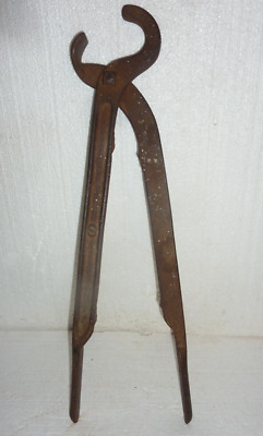Antique Blacksmith Tongs Forge Pliers Large 23” Marked SX | eBay
