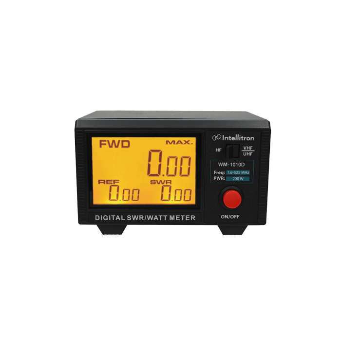 Intellitron WM-1010D Digital SWR and Watt Meter 1.6-525 Mhz 200W SO-239 ...