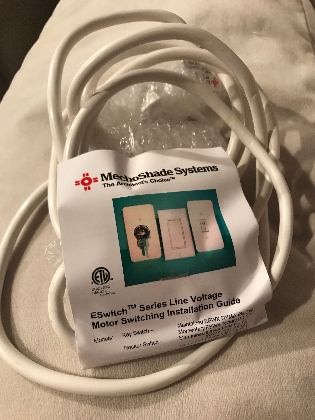 MechoShade Systems ESwitch Series Line Voltage Motor Switching ...