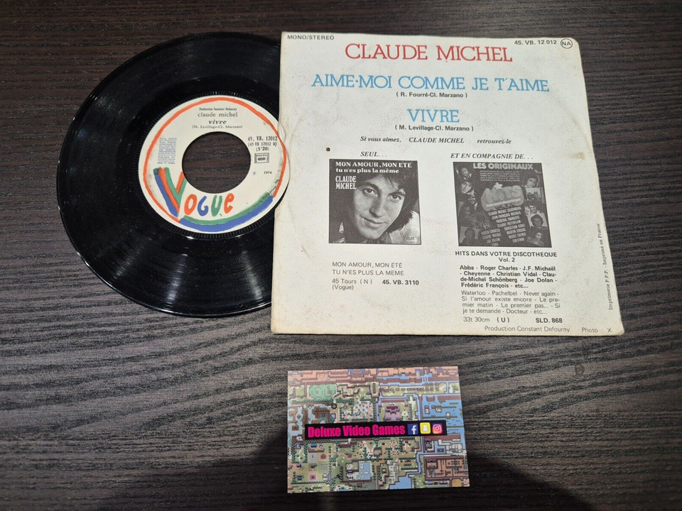 DISQUE VINYLE 45T : Claude Michel - aime moi comme je t'aime - vivre | eBay