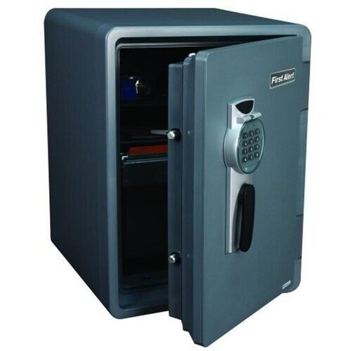 First Alert 2.14 Cubic Foot Water Fire and Theft Digital Bolt-Down Safe ...