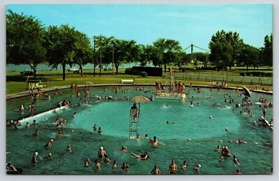 Municipal Swimming Pool, Clinton, Iowa Postcard | eBay