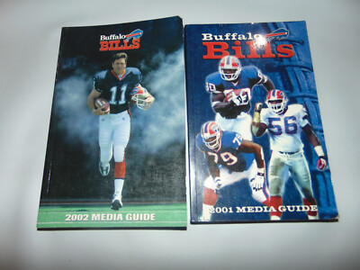 2001 & 2002 BUFFALO BILLS MEDIA GUIDE WITH DREW BLEDSOE Cowart Eric ...