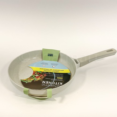 Authentic kitchen Non-Stick 11" Ceramic Coating / Skillet Taupe ...