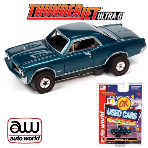 Auto World Thunderjet Ok Used Cars 1964 Pontiac GTO Blue HO Scale Slot ...