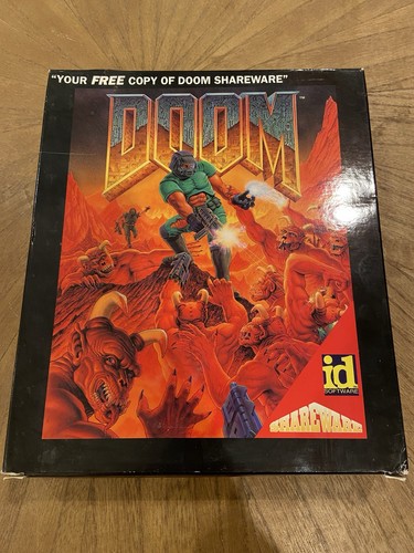 DOOM SHAREWARE 1993 PC Big Box 3.5" Diskettes Id Software GT ...