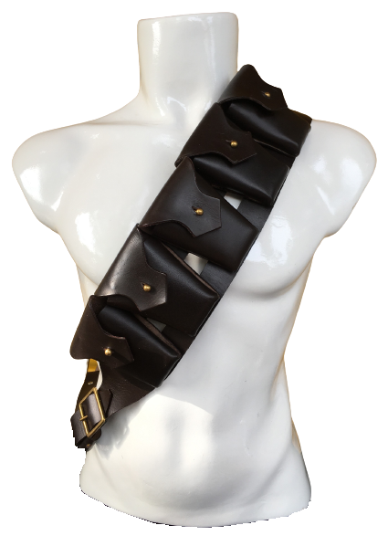 ( PACK OF 2 ) British P-1903 Leather Five Pocket Bandolier repro | eBay