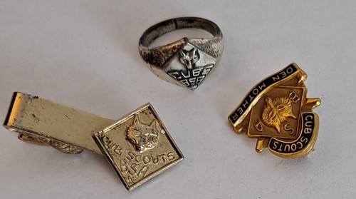 1953 Sterling Silver Cub Scouts Wolf BSA Ring, Den Mother, Robbins Co ...