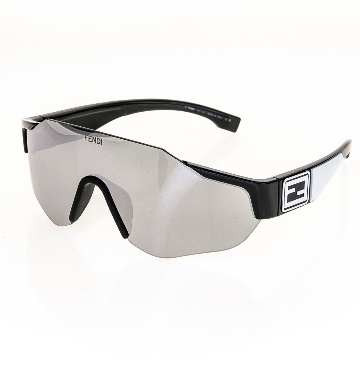 FENDI SPORT Baguette 40088 Black Silver Wrap Lanyard Mask FENDI SPORT Baguette 40088 Black Silver Wrap Lanyard Mask
