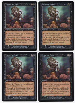 Hypnotic Cloud x4 4x 2000 Invasion PLAYSET FOIL Black Common Sorcery MTG NM AZ1 | eBay