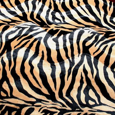 VELBOA FAUX FUR BLACK & GOLD ZEBRA ANIMAL PRINT FABRIC BY THE YARD FREE ...