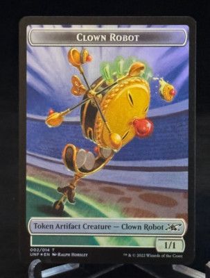 MTG Magic the Gathering UNF Unfinity Foil Token Clown Robot / Food | eBay