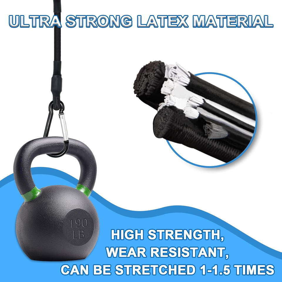 SDTC Tech 8IN Mini Short Bungee Cords with Carabiner Hooks Heavy Duty ...