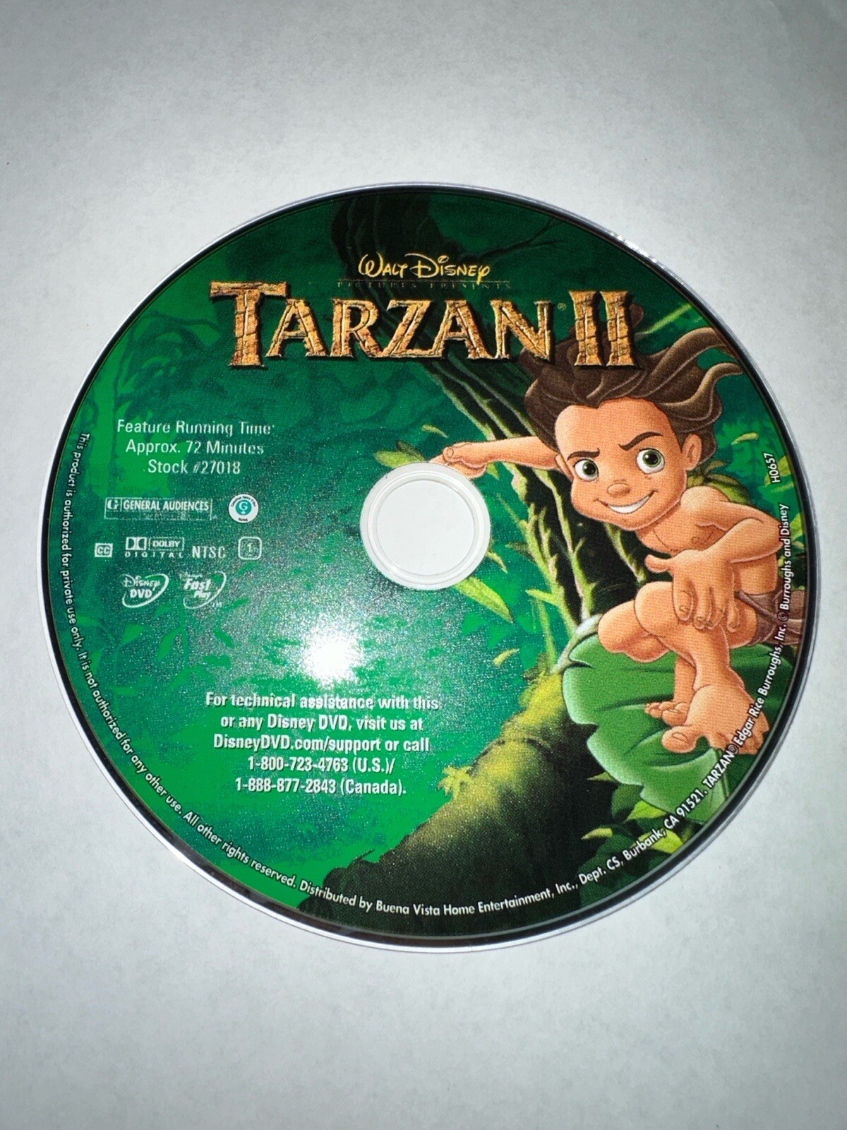 Tarzan II (DVD, 2005) DISC ONLY 786936189360| eBay