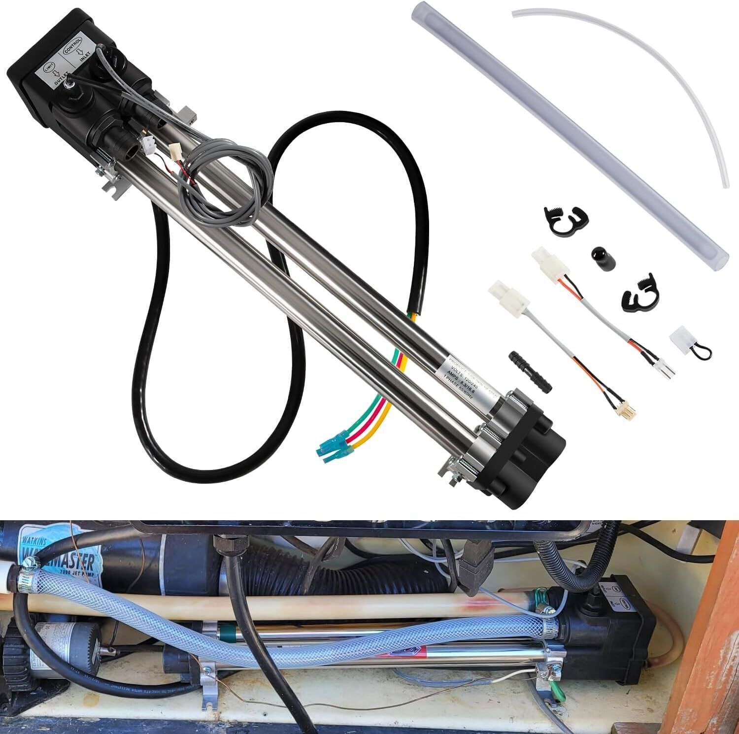 No-Fault Spa Heater for 1995+ Hot Spring/Watkins - 6kW Titanium w ...