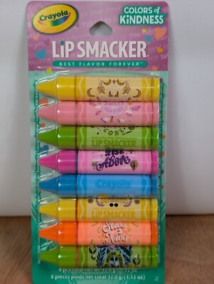 8 Lip Smacker Crayola Lip Balm Colors Of Kindness Best Colors Gift Set ...