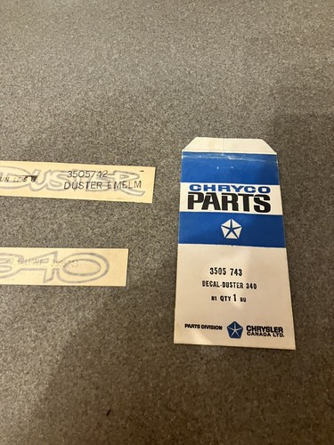 Vintage Authentic Mopar Duster and 340 Decals | eBay