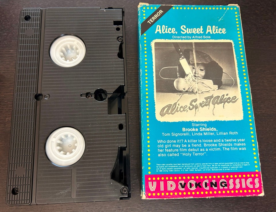 ALICE SWEET ALICE -- 1986 Viking Video Classics -- Brooke Shields ...
