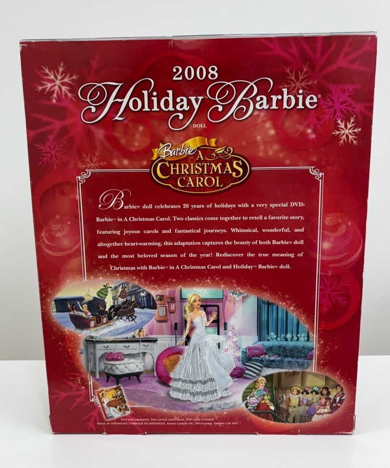 2008 Holiday Blonde Barbie Doll 20th Year Holiday Anniversary ...