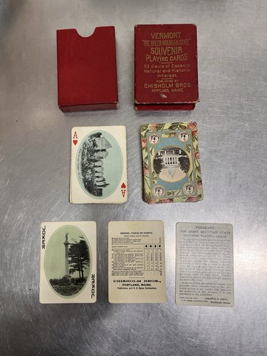 Circa 1900 Vermont Green Mountain State Souvenir Playing Card Deck, 52 ...