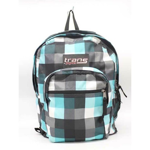 JANSPORT Backpack Check Fashion BAG Black x Blue Women's Men's Used ...