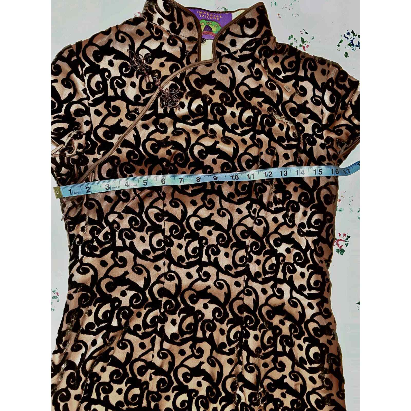 VINTAGE SHANGHAI TANG SILK BURNOUT VELVET CHEONGSAM D… - Gem