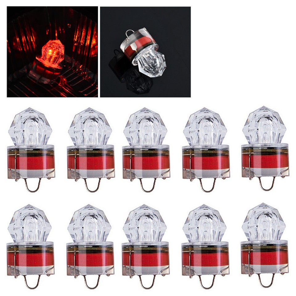 10/20X Fishing Flash Light LED Deep Drop Underwater Strobe Bait Lure ...