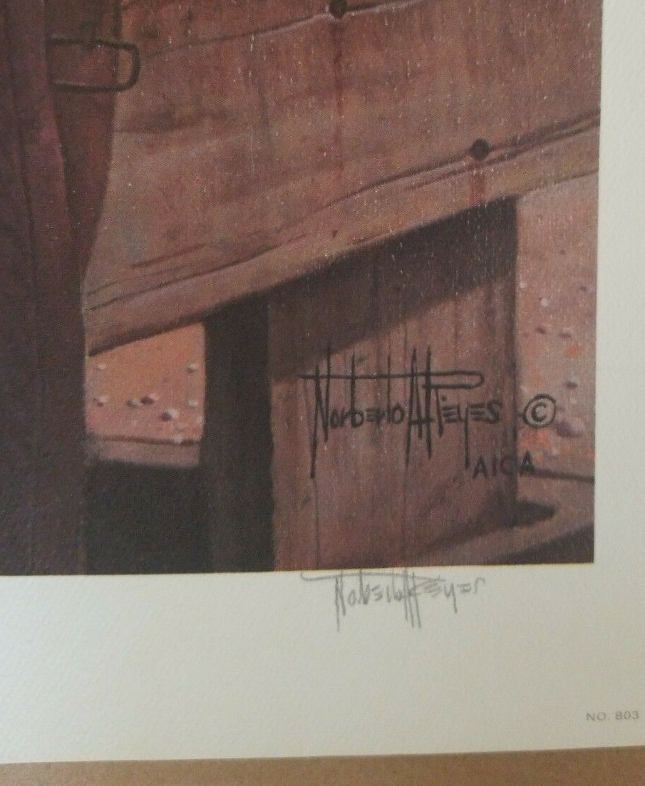 "Old Timer" Western Norberto Reyes Lithograph Print Signed | eBay