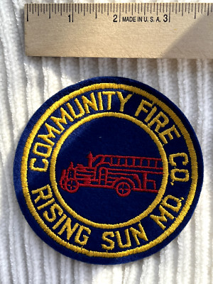 Fire PATCH Rising Sun MARYLAND MD Community Fire Company - Old vintage ...
