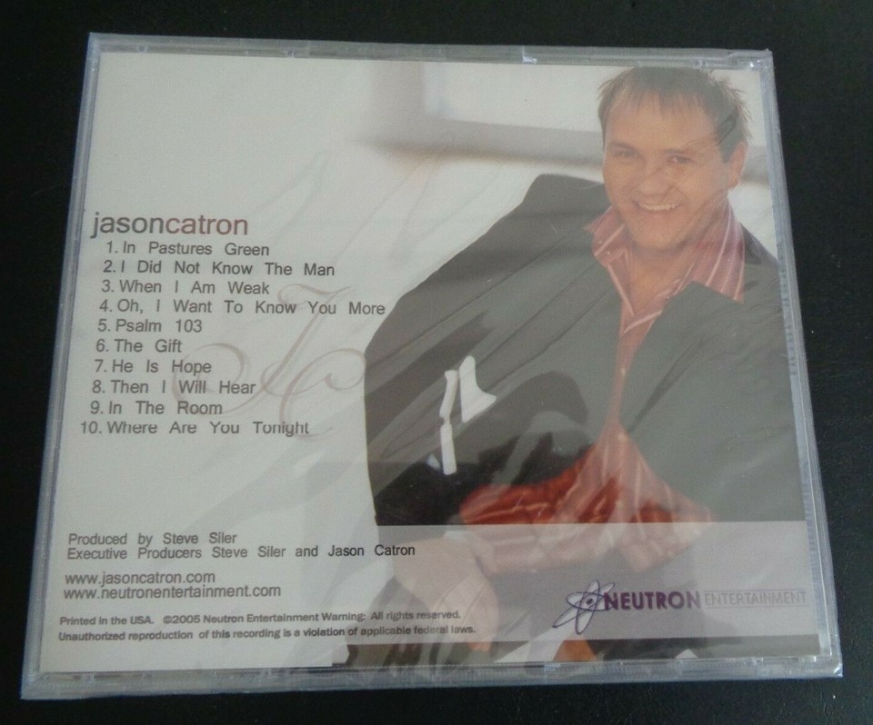 JASON CATRON Christian Spiritual Music CD New 2005 Free Shipping SEALED ...