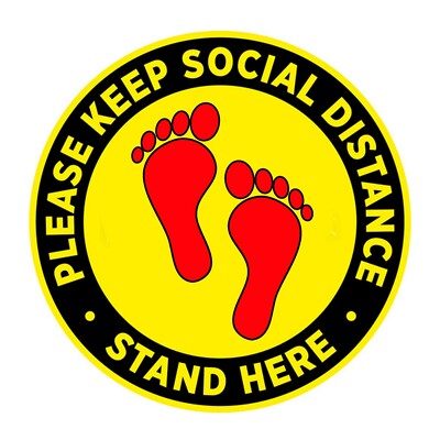 Maintain Social Distance Safety Floor Sign Decal 10 Signs 8Inch NEW | eBay