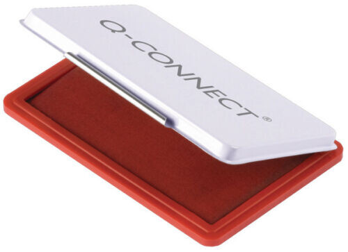 Q CONNECT RUBBER STAMP INK PAD-MEDIUM - 110 x 70MM - BLACK RED | eBay
