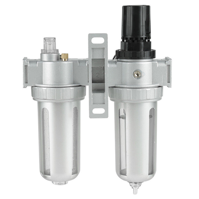 1/4" Air Compressor Water Trap Regulator Filter With Gauge Oil Water ...