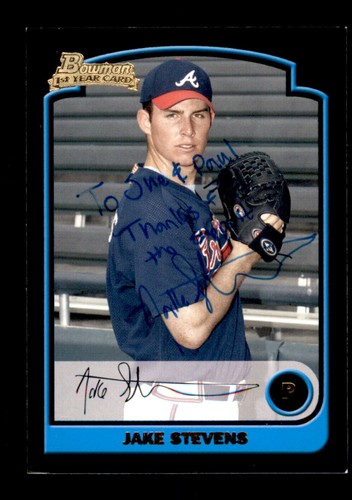 2004 Bowman - Jake Stevens - On Card Autograph | eBay