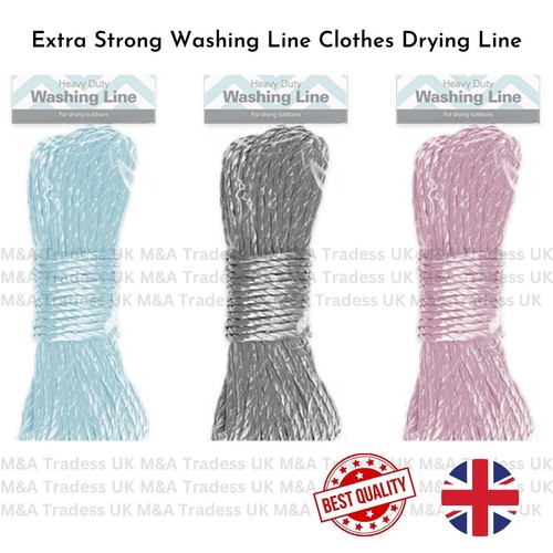 Heavy Duty Washing Line 20m Extra Strong Washing Line Clothes Drying ...