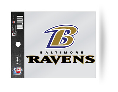 Baltimore Ravens Wordmark Logo Static Cling Sticker NEW Window or Car ...