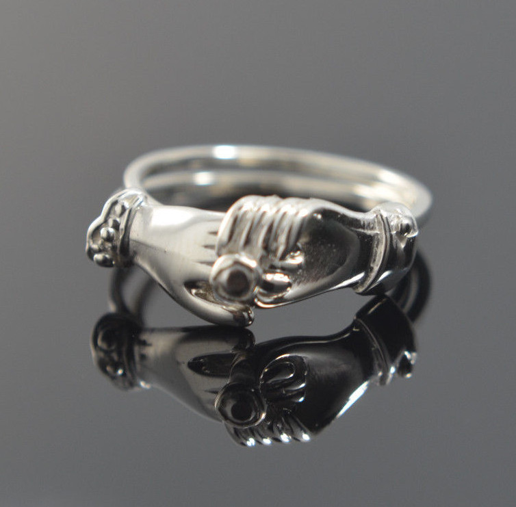 Promise Ring / Hand Shape / Engagement ring Sterling Silver .925 | eBay