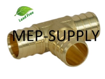 1" PEX TEE - Brass 1 inch Crimp Fitting, LEAD FREE | eBay