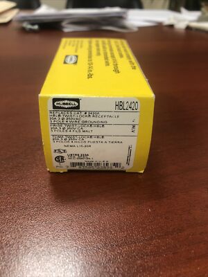Hubbell Wiring Device-Kellems Hbl2420 20A Twist-Lock Receptacle 3P 4W ...