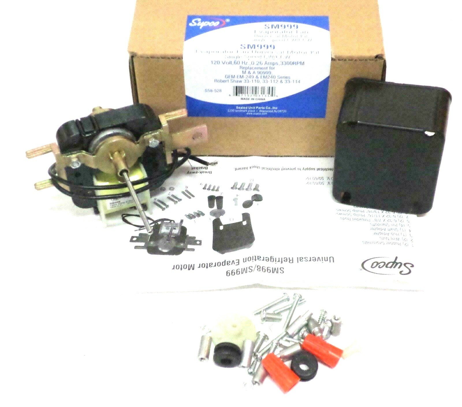 OEM Supco SM999 EM249 Universal Refrigerator Evaporator Motor | eBay