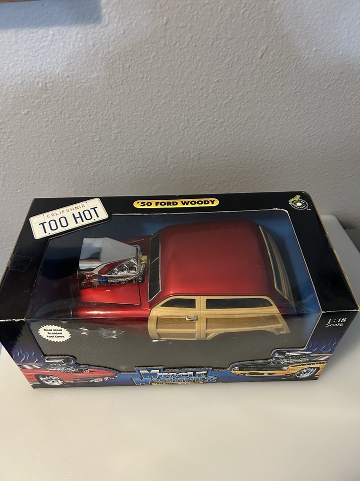 Muscle Machines Red '50 FORD WOODY Funline 1:18 Scale w/ Box | eBay