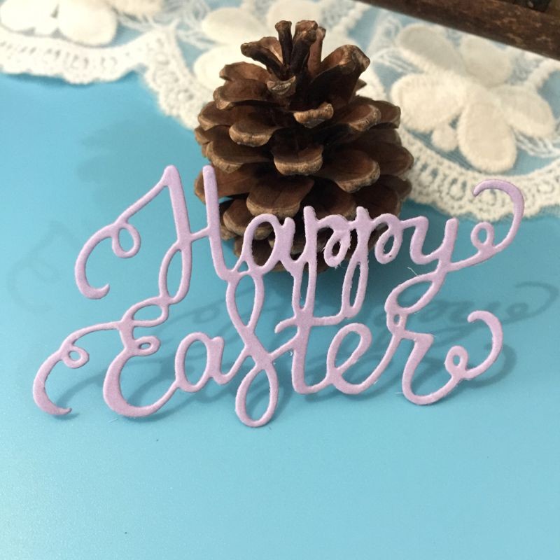 Happy Easter Metal Cutting Dies Stencil DIY Scrapbooking Album Stamp ...
