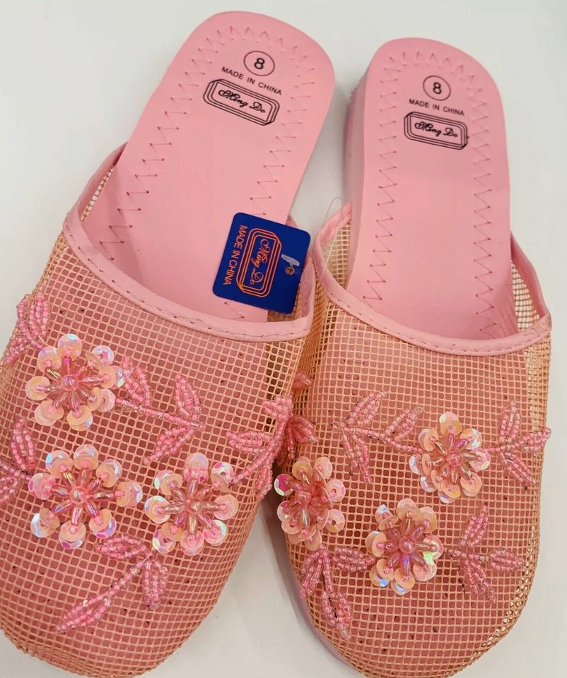 New Women Lady Chinese Mesh Slippers, Assorted Colors and Sizes | eBay