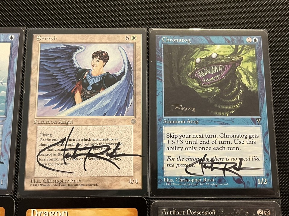 *Christopher Rush* “Black Lotus” Artist Signed Cards X8 Magic The ...