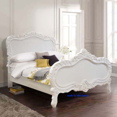 Bespoke UK Small Double 120x190cm White French style Rococo bed ~ TOP ...