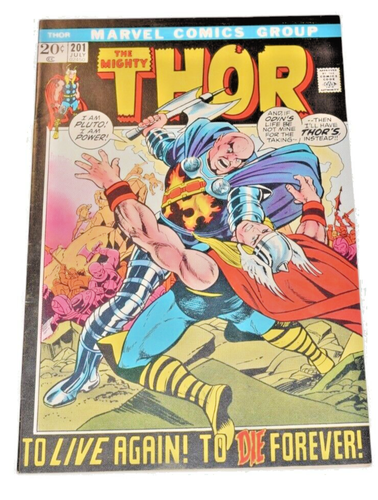Marvel THE MIGHTY THOR #201 (1972) Origin of Ego-Prime! VF🔥 Cream Pages ...