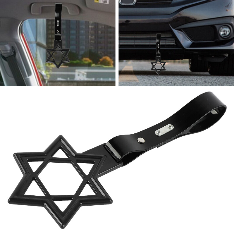 JDM TSURIKAWA Black 6 STAR Ring Subway Train Bus Handle Strap Charm ...
