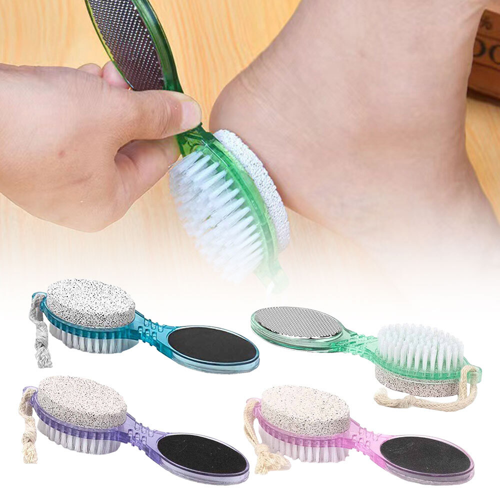 4 in 1 Health Foot Care Brush Scrub Remover Pumice Stone Exfoliate Tool ...