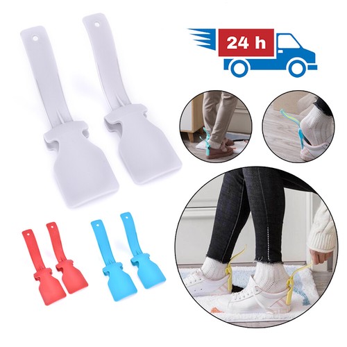 6 x Lazy Shoe Helper | Shoe Horn Plastic Easy Clip On Heel Handled | 3 ...